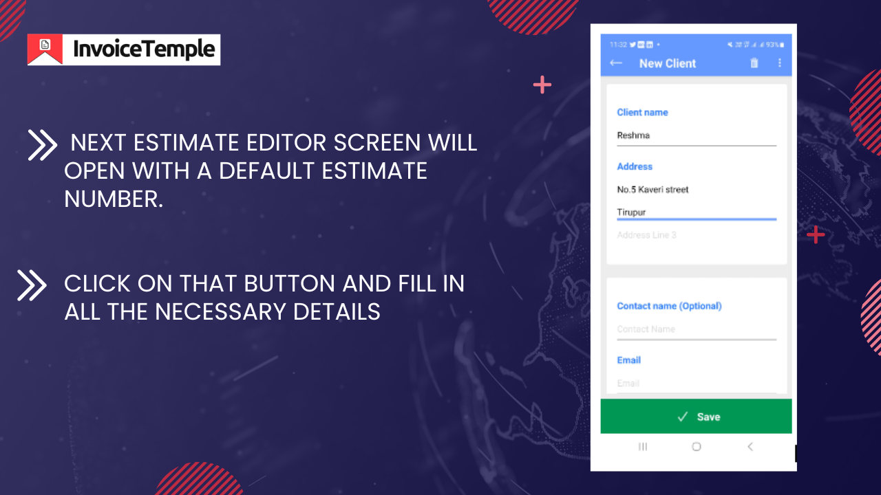 How to Create an Estimate in the InvoiceTemple Android App