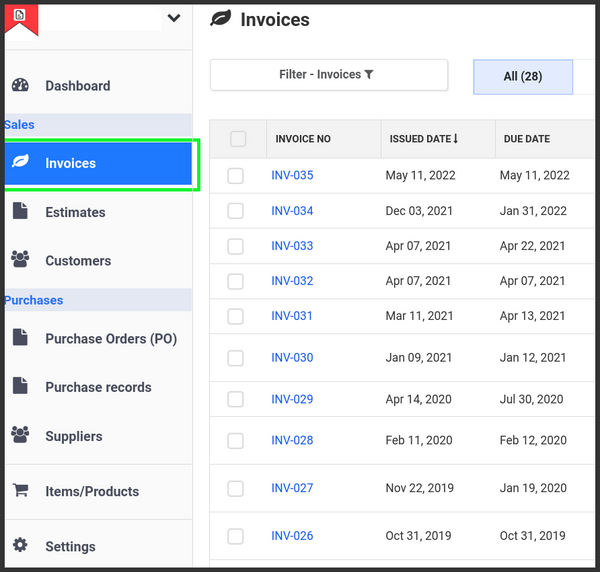 Create your first invoice at Invoice Temple