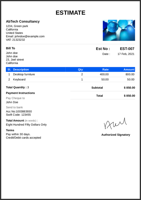 How To Write Your First Estimate/Quotation