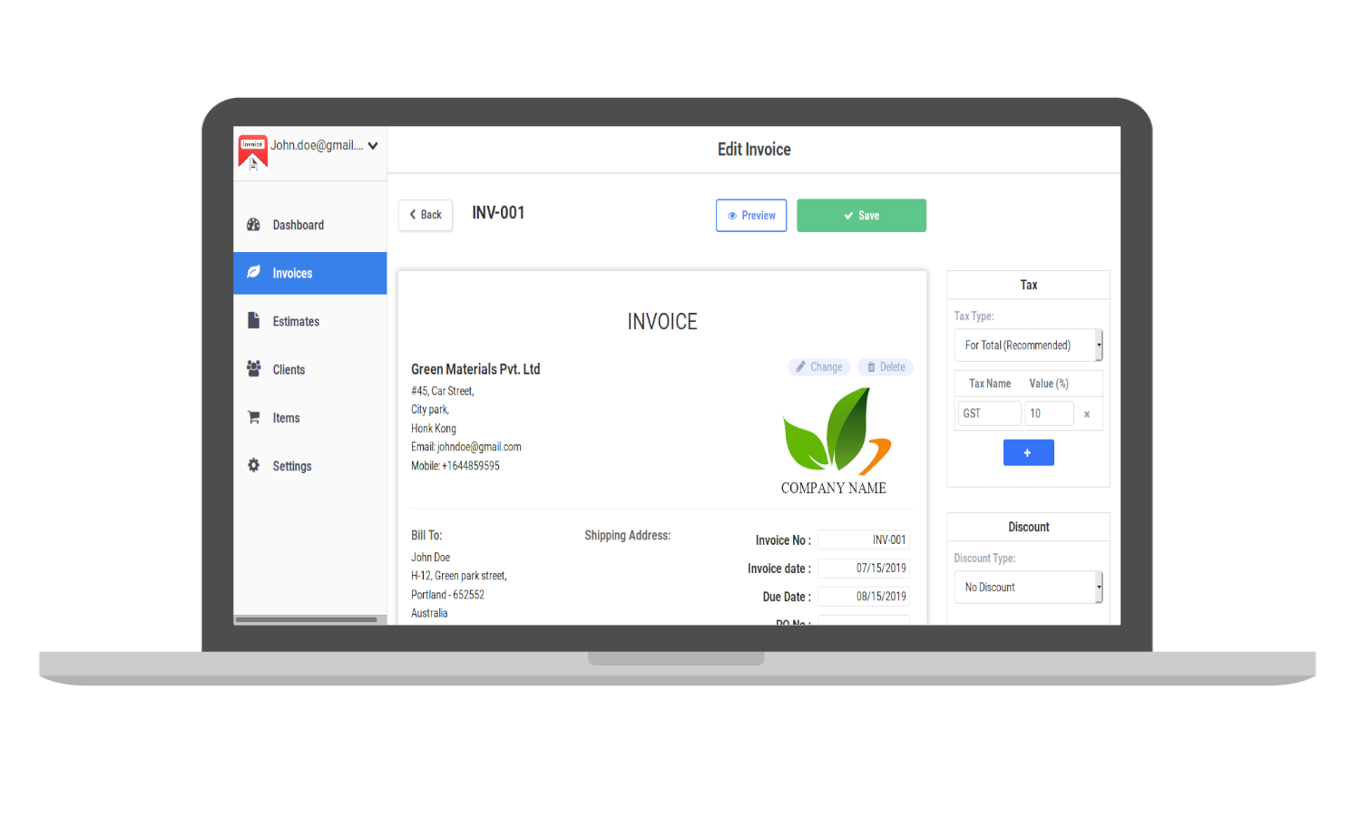 Free Online Invoice Maker - InvoiceTemple
